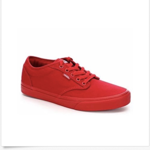 Vans | Shoes | Vans Atwood Mono Red Shoes | Poshmark